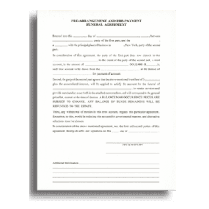 Pre-Need Funeral Agreement - Mooney Keehley
