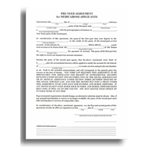 SSI Pre-Need Agreement - Mooney Keehley